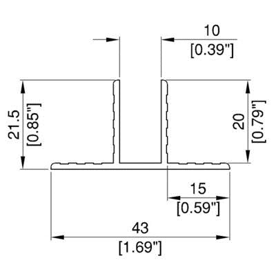 Divider Extrusion 10mm (2 meters) | Aluminium Extrusion Miscellaneous ...